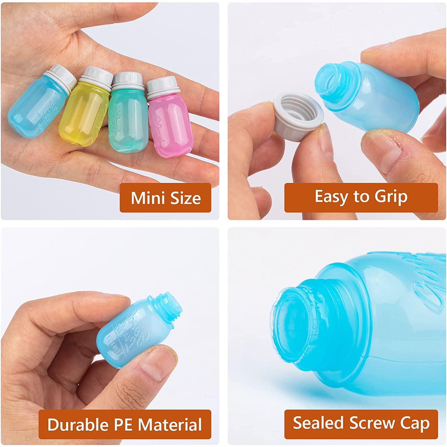 WXOIEOD 8 Pieces Mini Condiment Bottles for Lunch Box, Mini Ketchup Bottle for Kids Lunches, Cute Heart Condiment Squeeze Bottles Plastic Sauces Containers for Kids School Bento Box Accessories