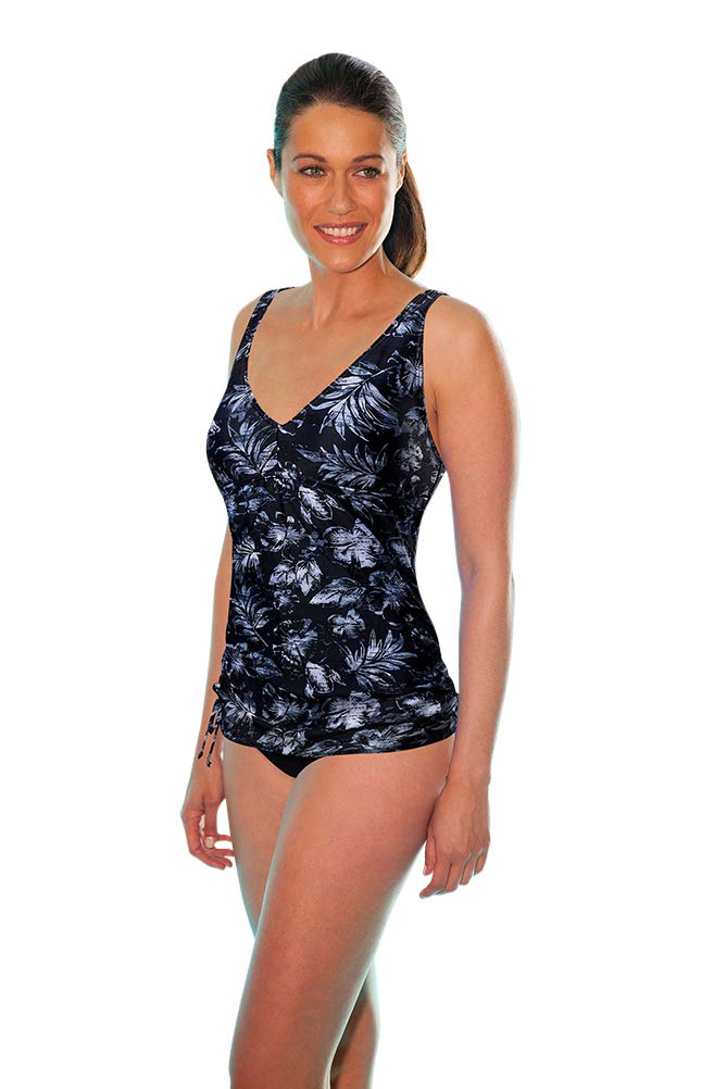 TYR Boca V Neck Sheath, Black Grey, 14