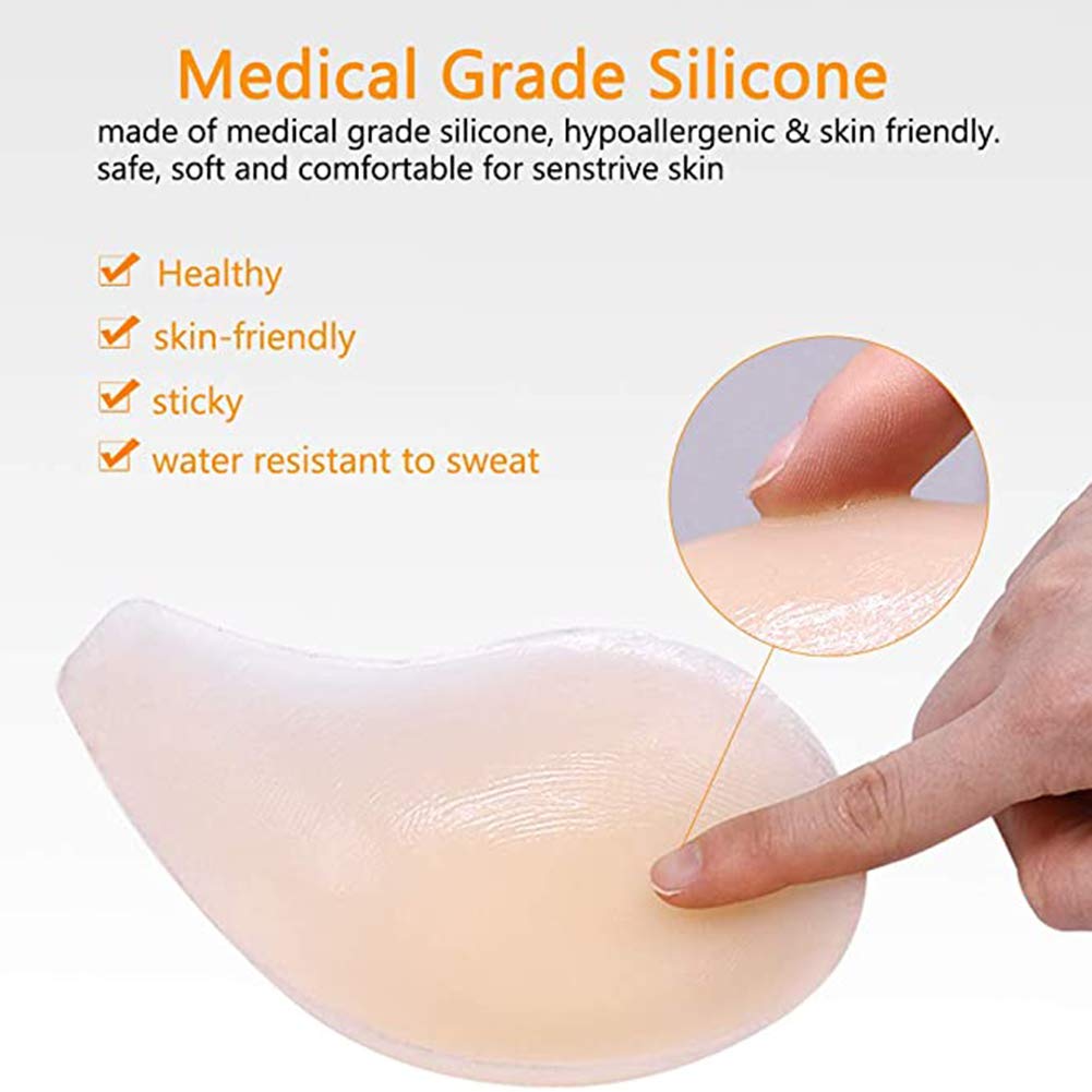 UYBAG 1 Piece Silicone Breast Forms Swimsuit Prosthesis Bra Pads Inserts A-F Cup Mastectomy Breast Cancer Surgery Woman Chest Improvement,Right,250g(Piece) Cup~B