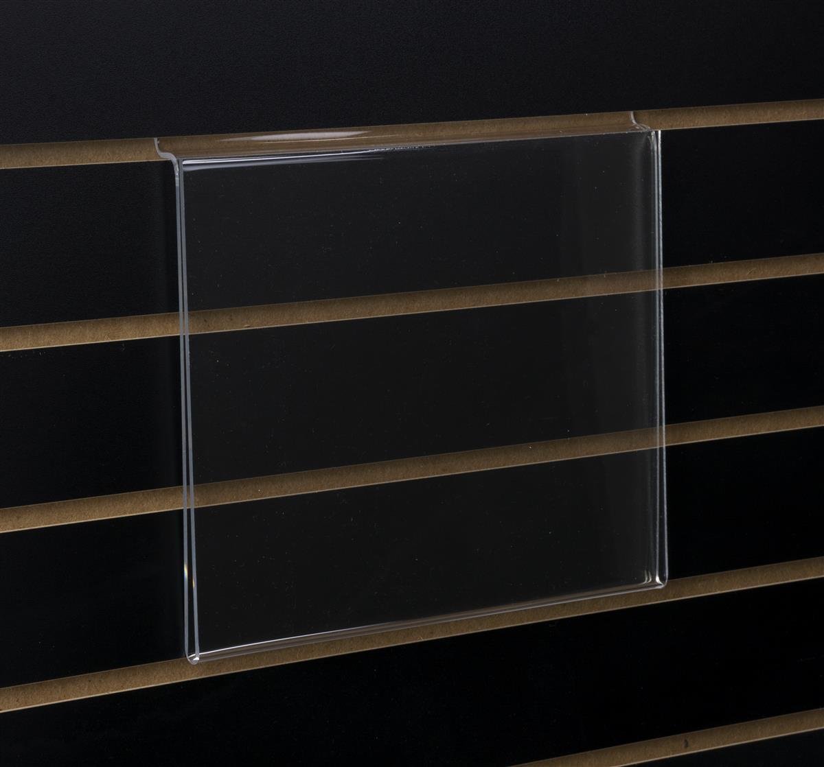 Set of 10, Slat Wall Sign Frames for 11x8.5 Graphics - Clear Plexiglas
