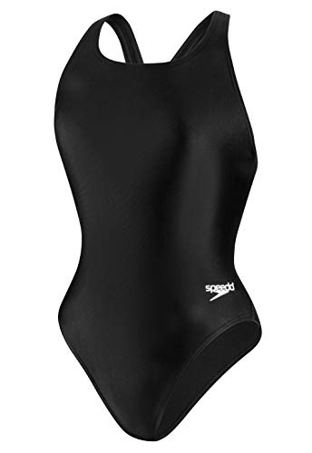Speedo Girls Prolt Super Pro Solid Youth Athletic-one-piece-swimsuits, Speedo Black, 4/20 US