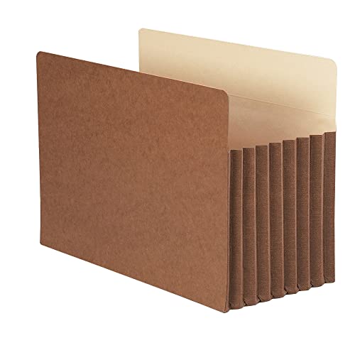 Smead TUFF® Pocket File Pocket, Straight-Cut Tab, 7" Expansion, Legal Size, Redrope, 5 per Box (74395)