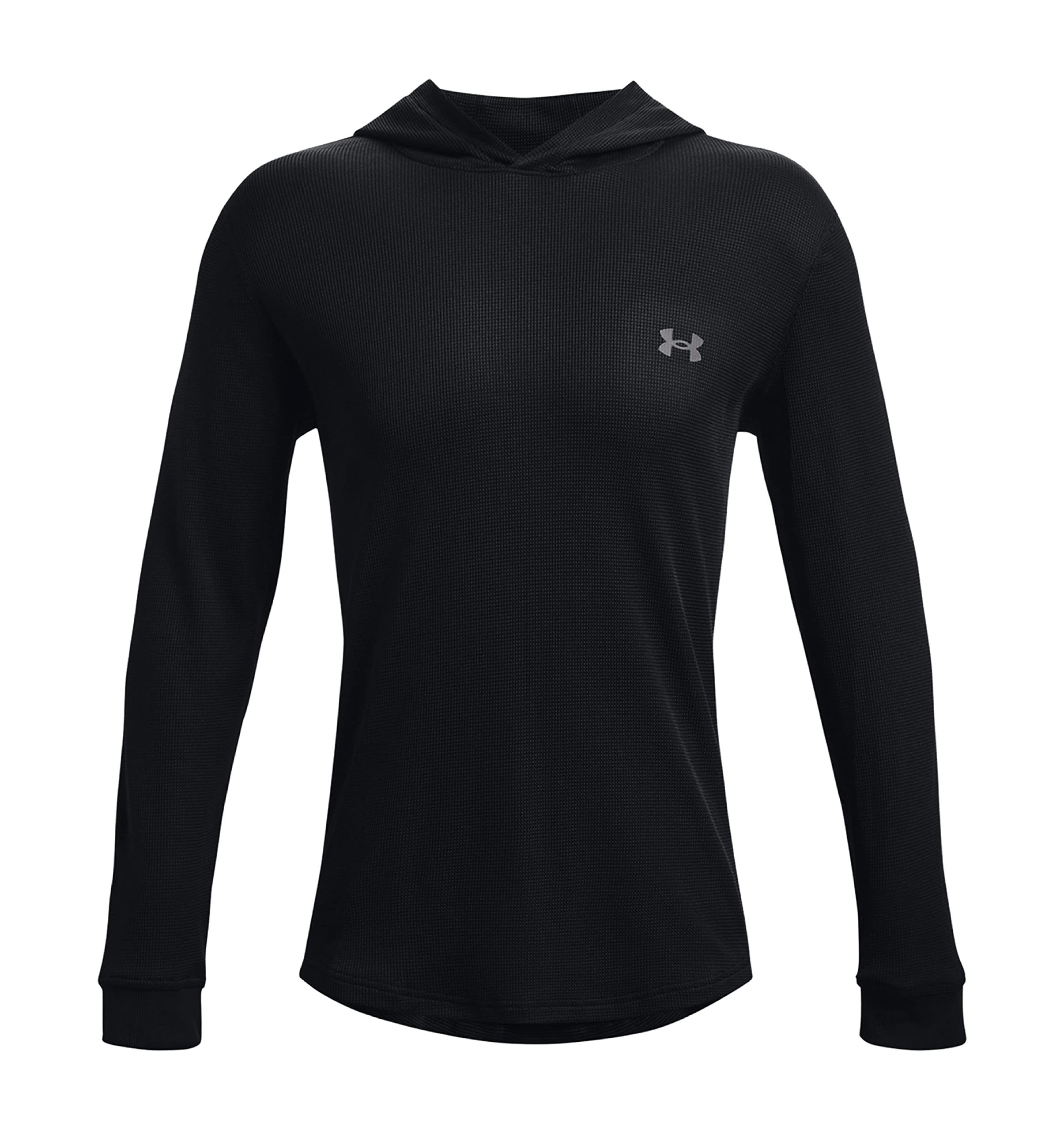 Under Armour Men's Waffle Athletic Hoodie Shirt Hooded TOP (Black, large)