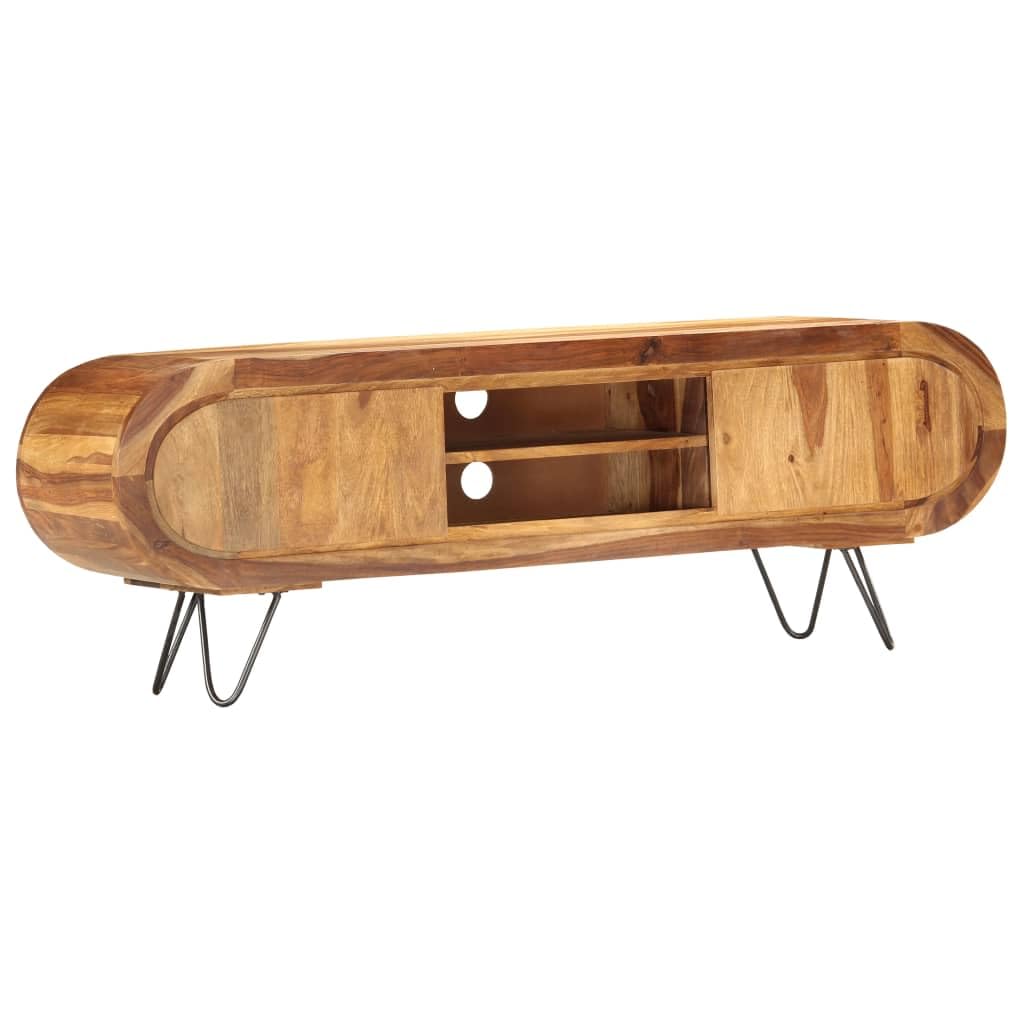 THYUOVAI TV Cabinet,Sideboard Lowboard Media Console Cabinet HiFi Cabinet Tv Table Suitable for Living Room,Bedroom,Closet,Hallway,Foyer,Office 55.1"x11.8"x17.7" Solid Sheesham Wood