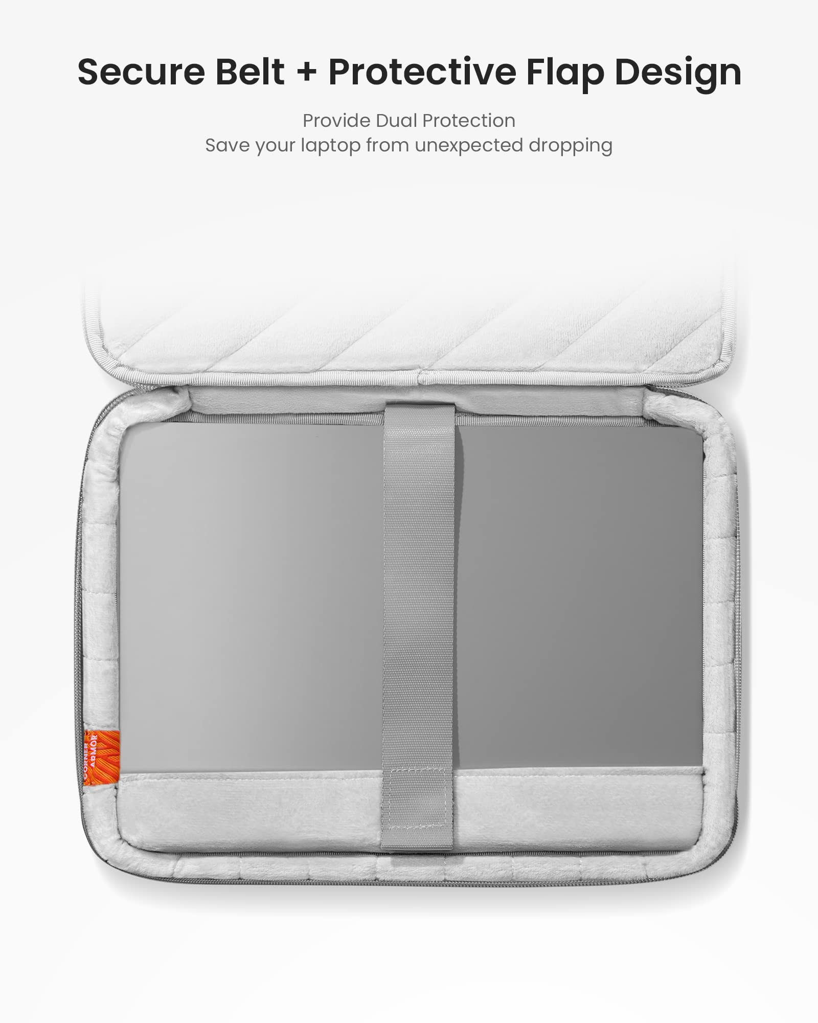 tomtoc 360 Protective Laptop Sleeve for 13-inch MacBook Air M3/A3113 2024, M2/A2681, M1/A2337, MacBook Pro M2/A2686, M1/A2338, Water-Resistant Accessory Case Bag for 13-inch iPad Pro M4/iPad Air M2