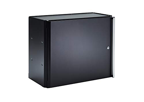 TRINITY 24 Inch Garage Storage Cabinet, 22 Gauge Steel, Wall-Mount, Adjustable Shelf and Reversible Door for Tools, Cleaning Supplies, and More, Black