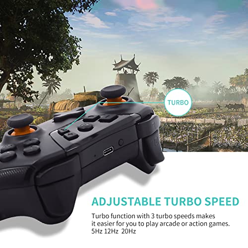 Wireless Switch Controller for N-Switch/PC DOBE Switch Pro Controller Wireless with Wake-Up, Ergonomic Non-Slip, Dual Vibration, Turbo, Motion, Screenshot