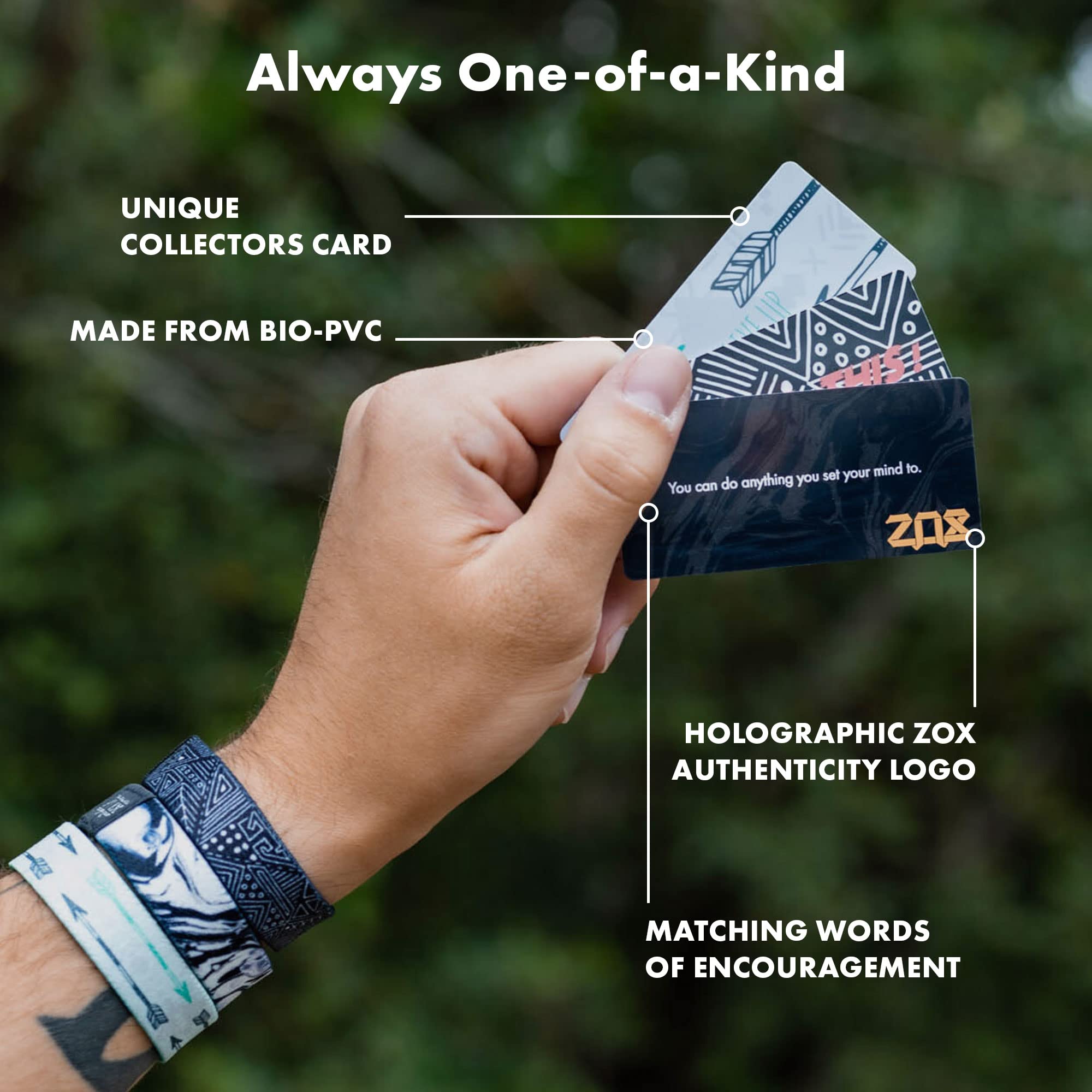 ZOX Bracelets β The One You Feed | Stretchy Elastic Band with Motivational Affirmations and Beautiful Artwork, Great Gift for Men, Women, and Kids (Medium)