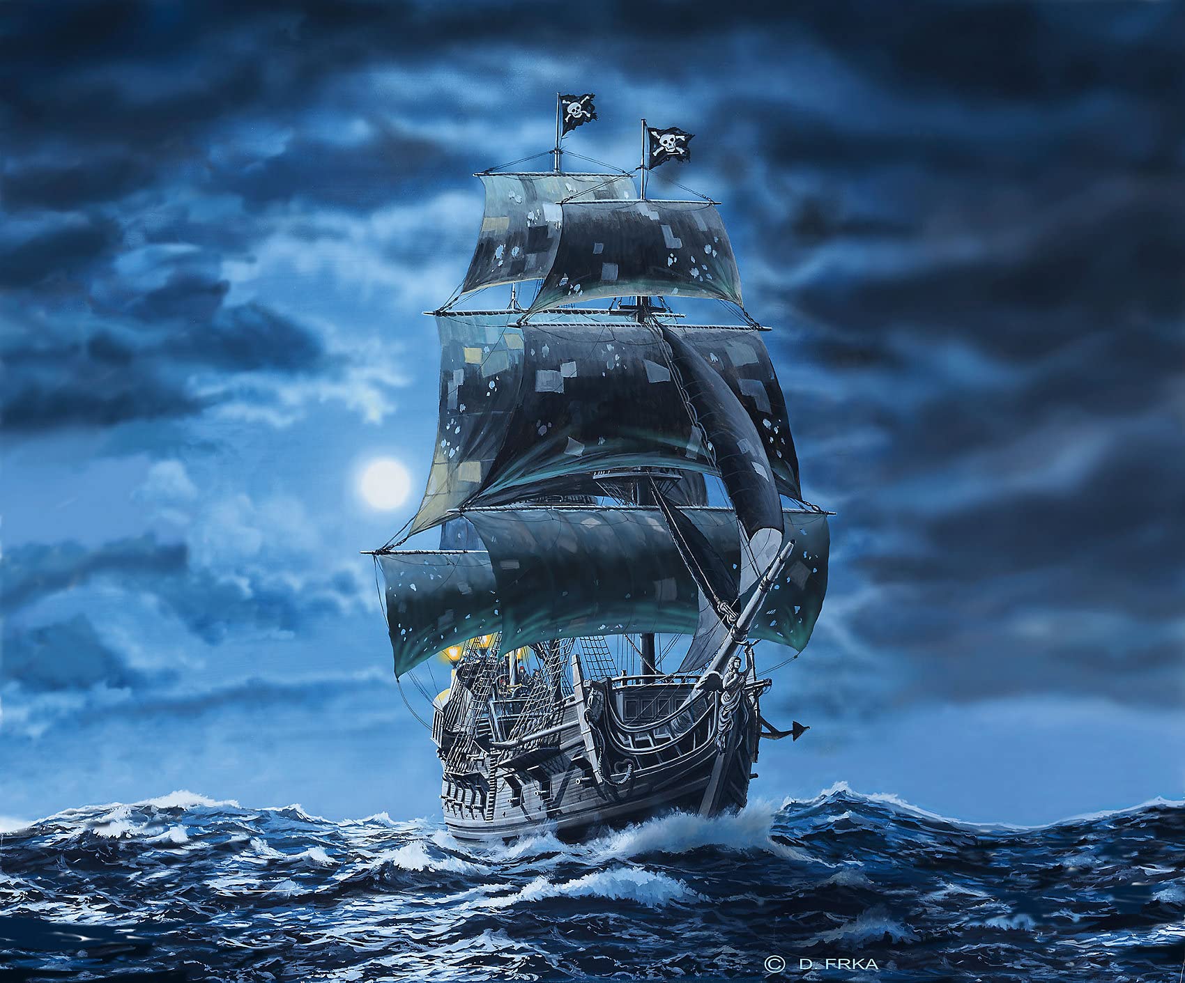 Revell 05699 Black Pearl Model Kit, 1:72 Scale, 50 cm, Multi-Color
