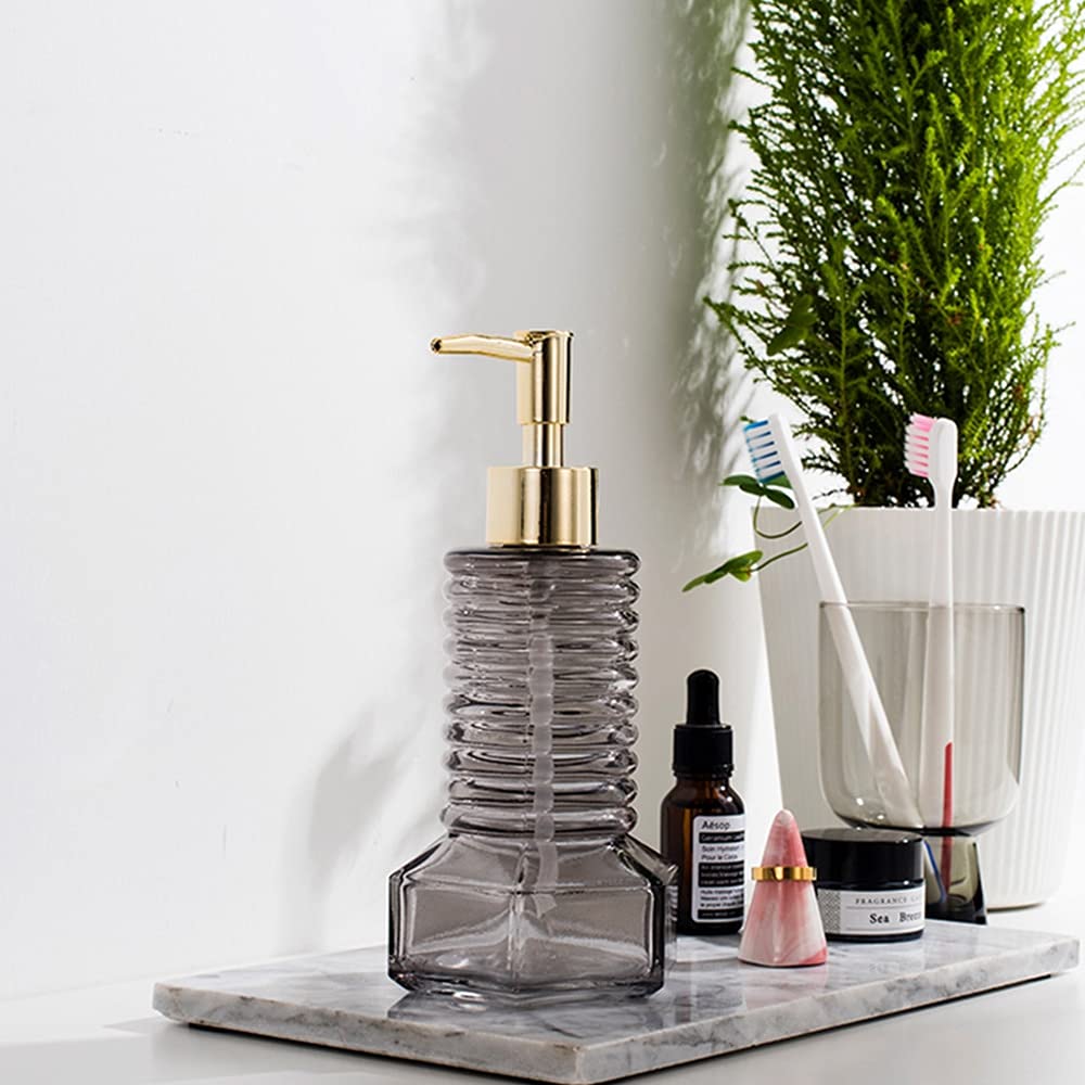 Soap Dispenser 300ml Soap Dispenser Bathroom Glass Liquid Storage Bottle Shampoo Bottles, for Kitchen Bathroom Bedroom Bathroom Soap Dispenser