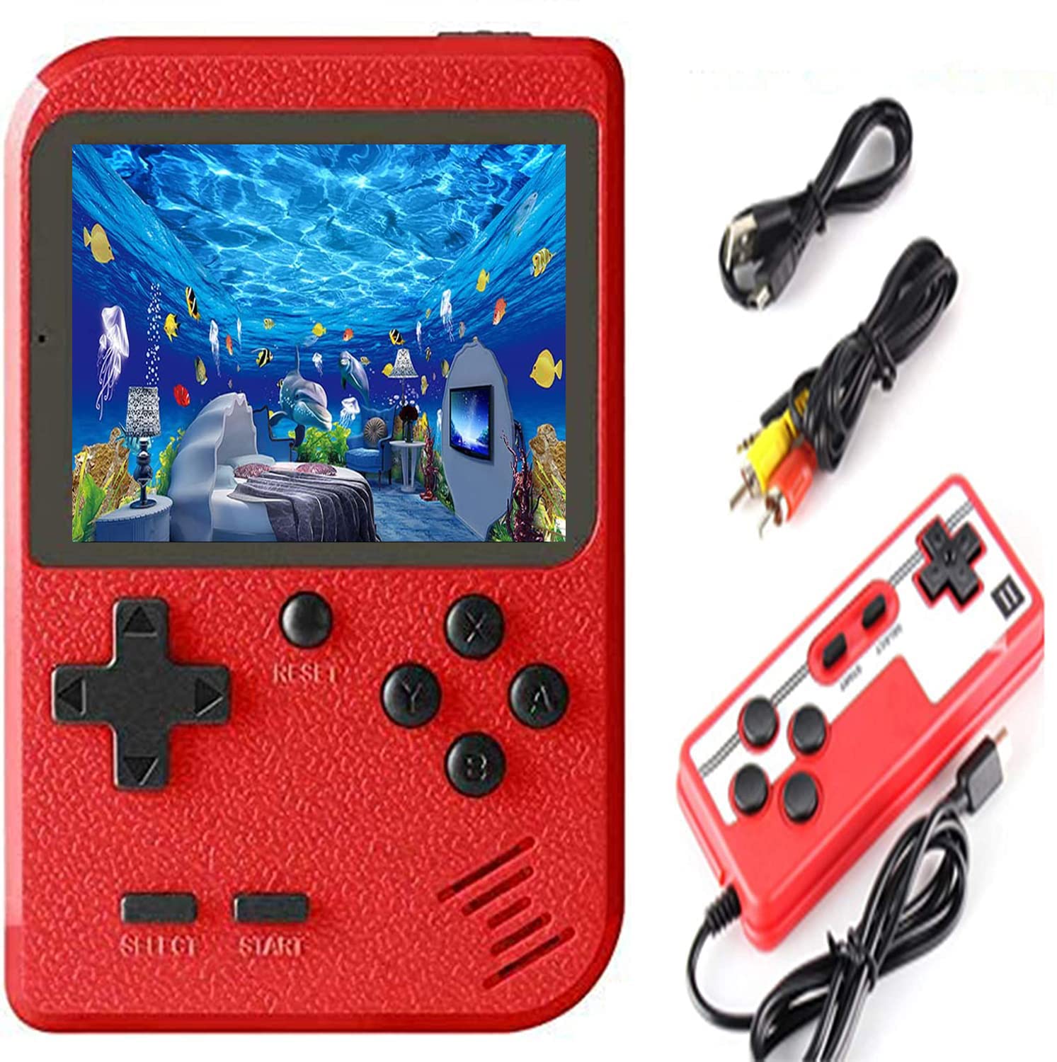 Retro Handheld Game Console, Retro Game Console with 500 Classical Games, 3.0-Inch Screen, Retro Handheld Games Support for Connecting TV & Two Players, Gifts for Kids & Adults