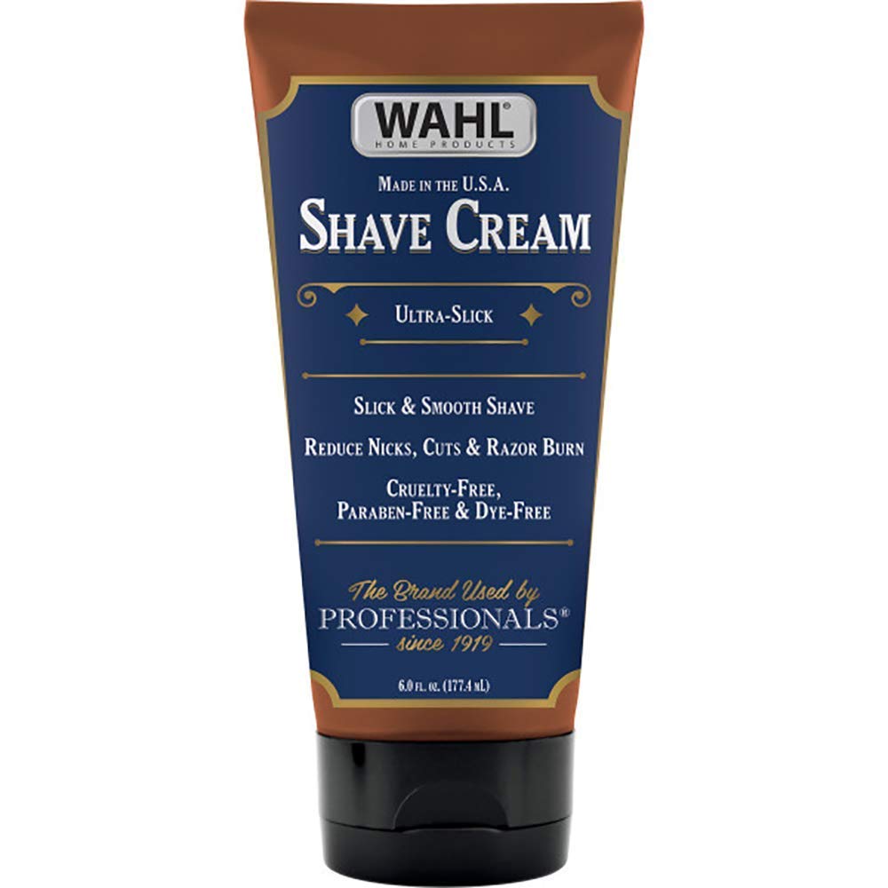 WAHL Shave Cream with Essential Oils for Grooming Sensitive Skin & Reducing Nicks, Cuts, & Razor Burn, Manuka, Meadowfoam Seed, Clove, & Moringa Oil – Model 805608