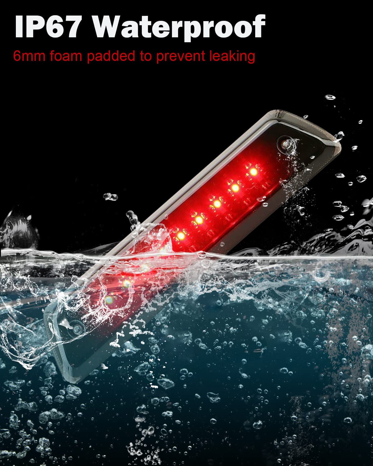 Third Brake Light Compatible with 2009 2010 2011 2012 2013 2014 Ford F150 3rd Brake Light Led Cab Cargo Tail Lights High Mount Brake Light with Seal Gasket