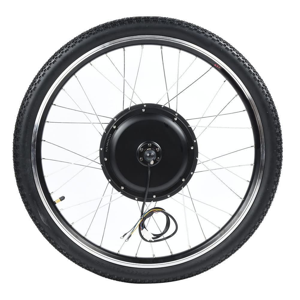 XinwoerElectric Bicycle Hub Motor Kit Wheel 26in Electric Bike Conversion 36V 500W with Meter,can Track Speed,Mileage and Gear Data(Front Drive)