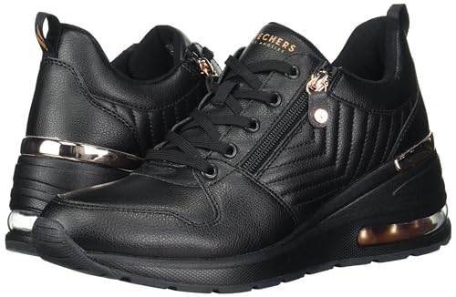 Skechers Women's Million AIR Sneaker, 7.5 Black