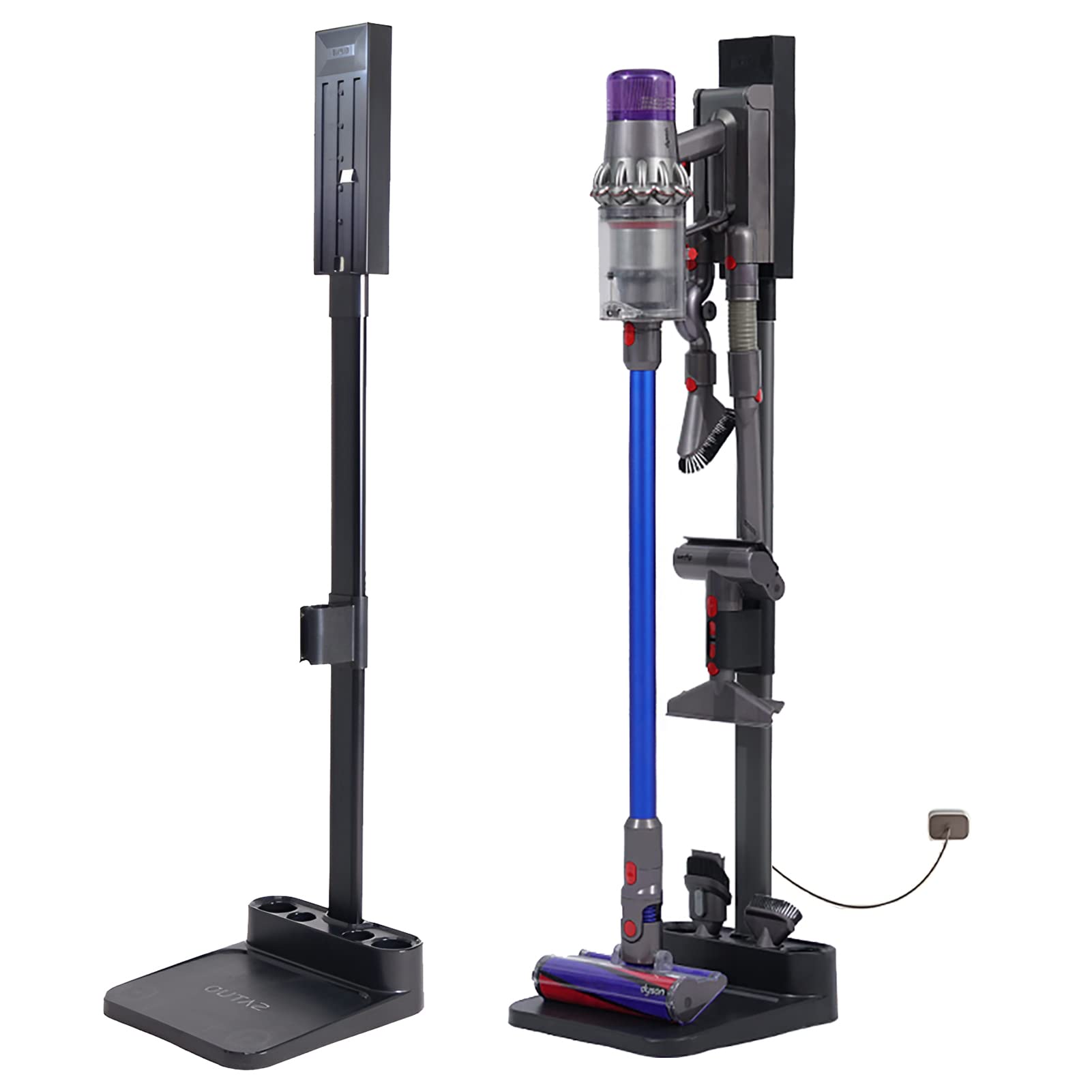 Vacuum Stand for Dyson, Stable Metal Storage Bracket Stand Holder for Dyson V6 V7 V8 V10 V11 V12 V15 SV18 SV21 Cordless Vacuum Cleaners, with 6-8 Accessories Storage Space