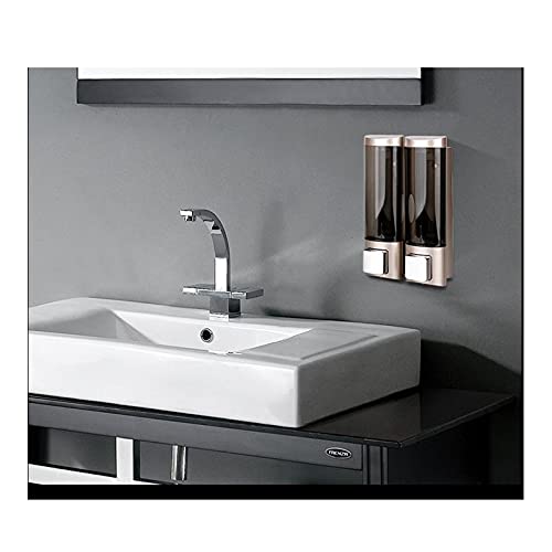Soap Dispenser Manually Press The Foaming Bottle Wall-Mounted Soap Dispenser Shampoo Soap Dispenser Home Bathroom Double Head Small Capacity 200ml*2/7oz*2 Bathroom Soap Dispenser (Color : Gold)