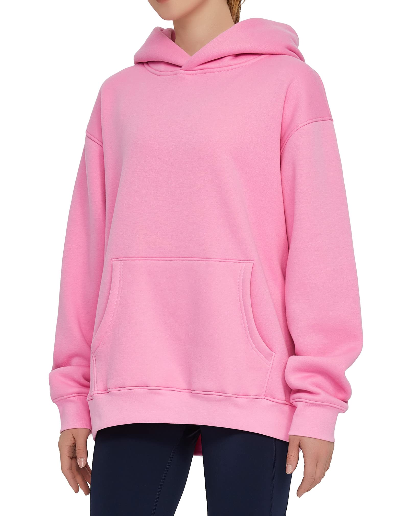 THE GYM PEOPLE Women's Oversized Hoodie Loose fit Soft Fleece Pullover Hooded Sweatshirt With Pockets Pink