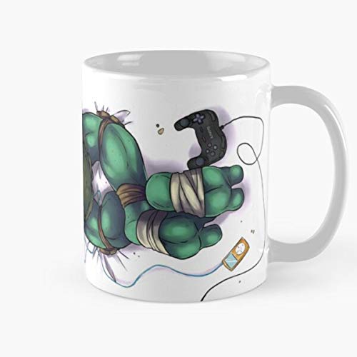 Teenage Teen Tmnt Cowabunga Turtles Mikey Chill Mutant Michaelangelo Pizza Ninja Best 11 Ounce Ceramic Coffee Mug
