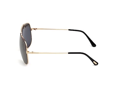 Tom Ford FT0586 Aviator Sunglasses TF586 Chase-02 (28A Gold/Black, Dark Gray)