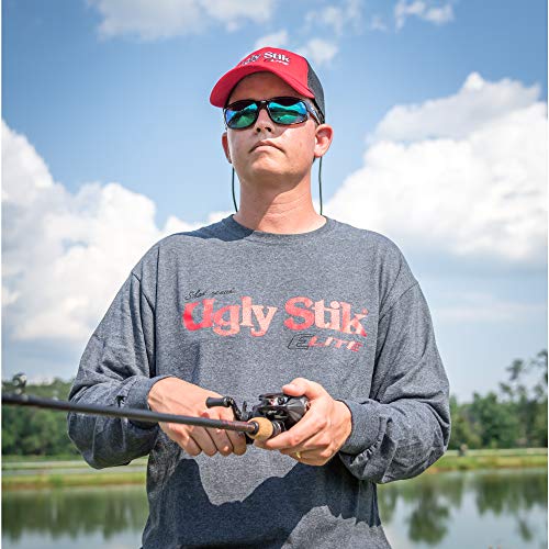 Shakespeare Ugly Stik 6β6β GX2 Casting Rod, One Piece Casting Rod, 10-25lb Line Rating, Medium Heavy Rod Power, Moderate Fast Action, 1/4-3/4 oz. Lure Rating, BLACK