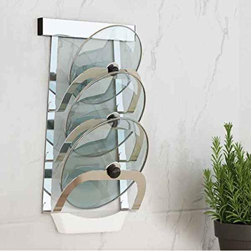 WUDILU 3 Layer Anti-Fall Stainless Steel Drying Pan Pot Rack Cover Lid Rest Stand Spoon Holder Kitchen Tool