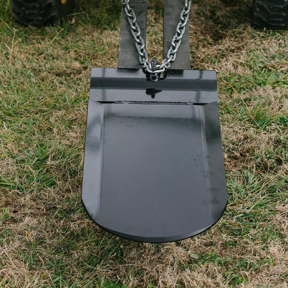 Titan Attachments XL Chain-On Quick Spade, 36" Length, Attachment for Skid Steer, Tractor or Pallet Fork – Shovel Dirt and Excavate Trees Effortlessly, Integrated Chain Hook