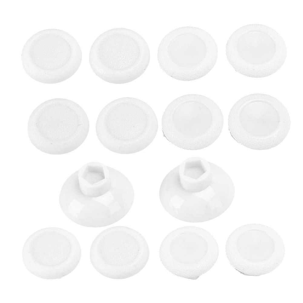 Thumb Grips Cover, Strong Wear Resistance Pc and TPU Thumb Grip Cap, for PS4, Xbox ONE, Gamepad,(White)