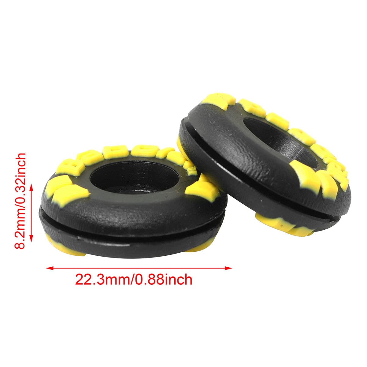 ZRM&E 4pcs Tennis Racquet Dampeners Natural Rubber Tennis Racket Damper Shock Absorber, Black