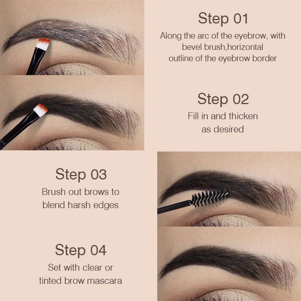 Tinted Thickening Eyebrow Mascara with Two Eyebrow Brushes,Brow Fast Sculpt,Waterproof,Transfer-proof,Eyebrow Tinting Kit- Cruelty Free - Light Medium Brown (2 Pack) (01 Brown)