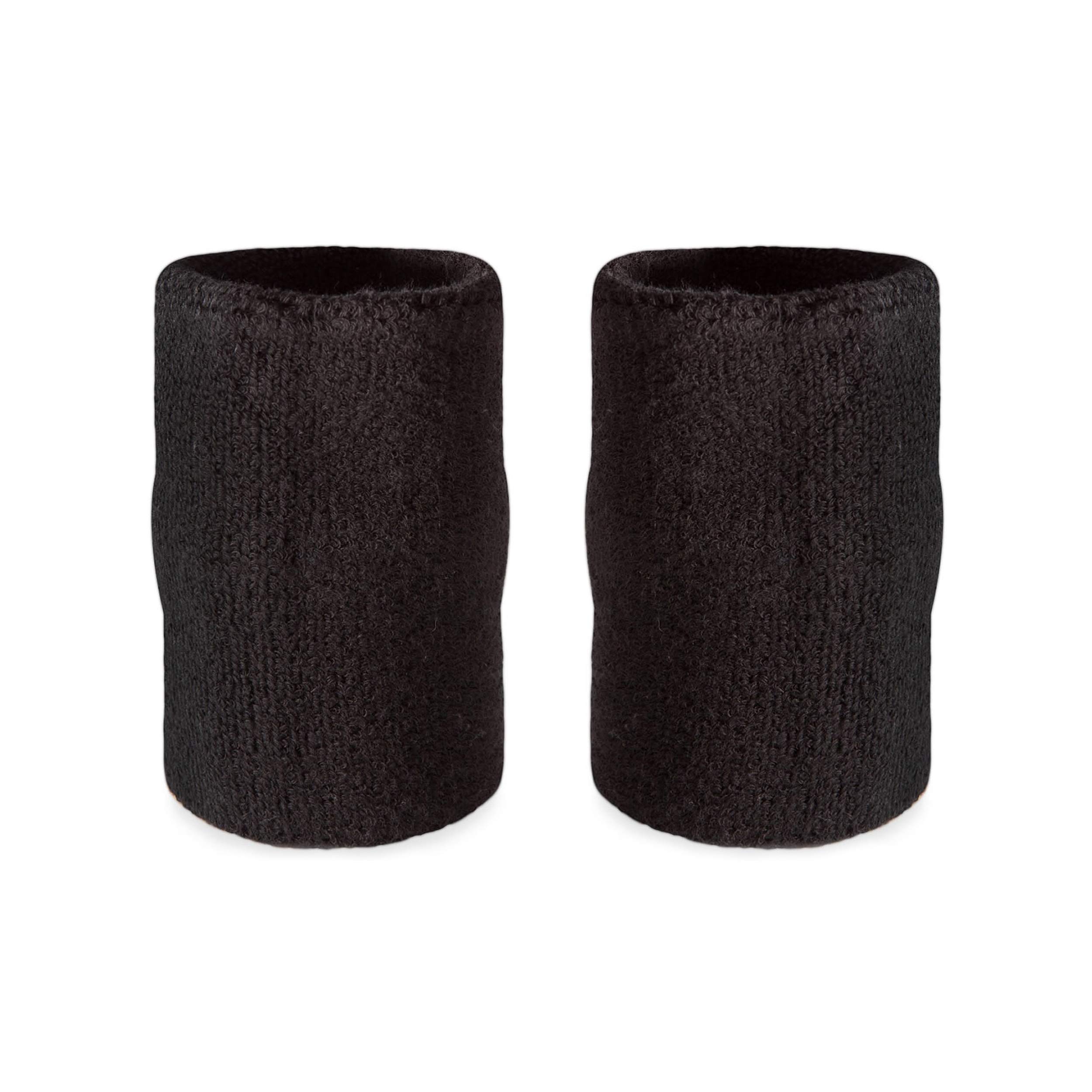 Suddora 6" Doublewide Wrist Bands/Armbands (Pair) - Thick Sweatbands for Basketball, Tennis, Baseball, Gym (Red)
