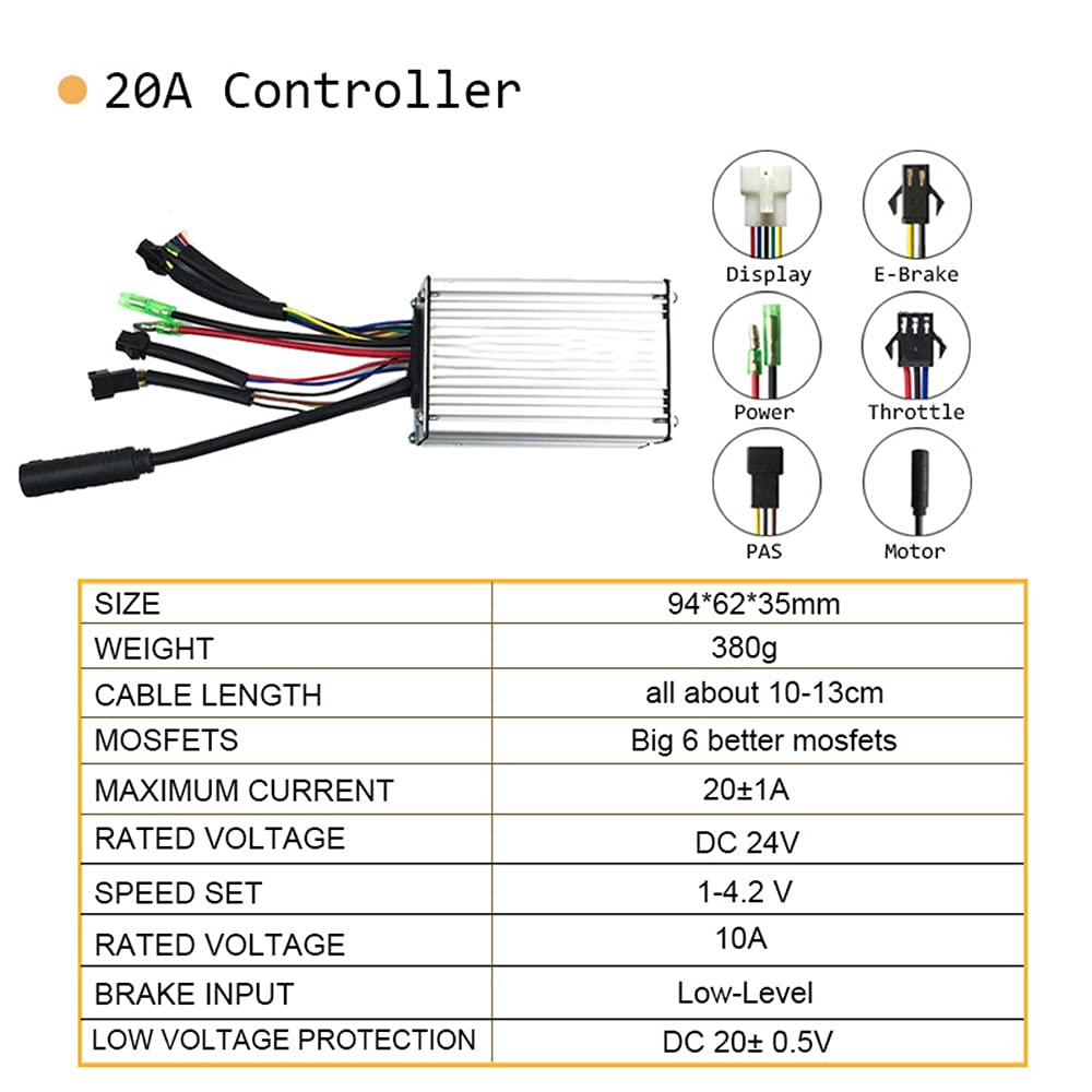 ZYXU 24V 250W Electric Bike Conversion Kit, Ebike Electric Bicycle 16" 20" 24" 26" 27.5" 28" 29" Ebike Electric Bicycle Conversion Kits KT-900S Display,Rear Drive Card Fly,16β
