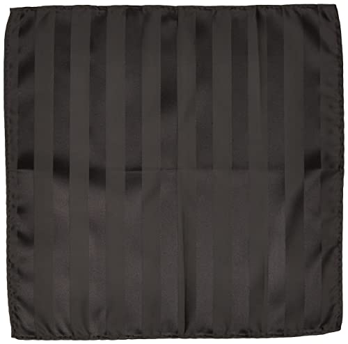 STACY ADAMS mens Solid Woven Formal Stripe tie sets, Black, One Size US