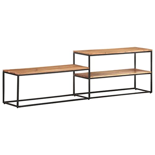 THYUOVAI TV Cabinet,Side Cabinet Entertainment Stand Storage cabine Lowboard Suitable for Living Room,Bedroom,Closet,Hallway,Foyer,Office 70.9"x11.8"x19.7" Solid Acacia Wood
