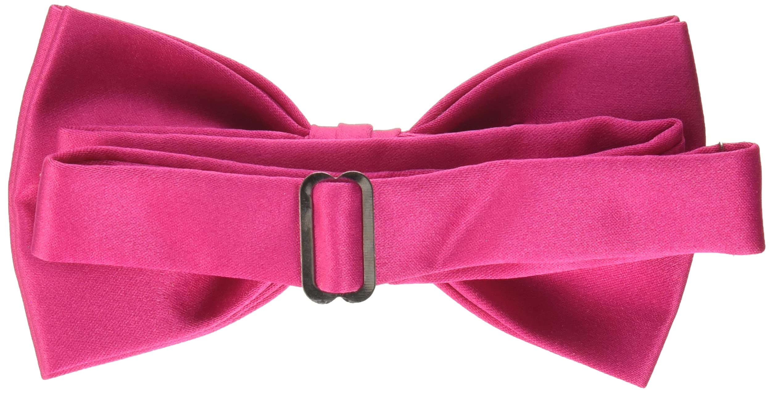 Stacy Adams Men's Satin solid Bow Tie, Fuchsia, One Size