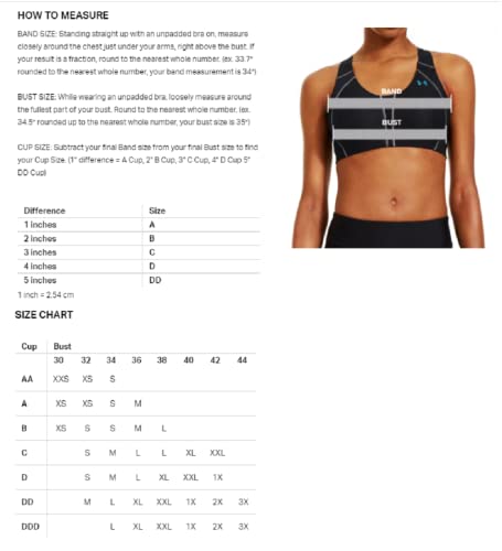 Under Armour Women's Limitless High Sports Bra , Black (001)/White , Large