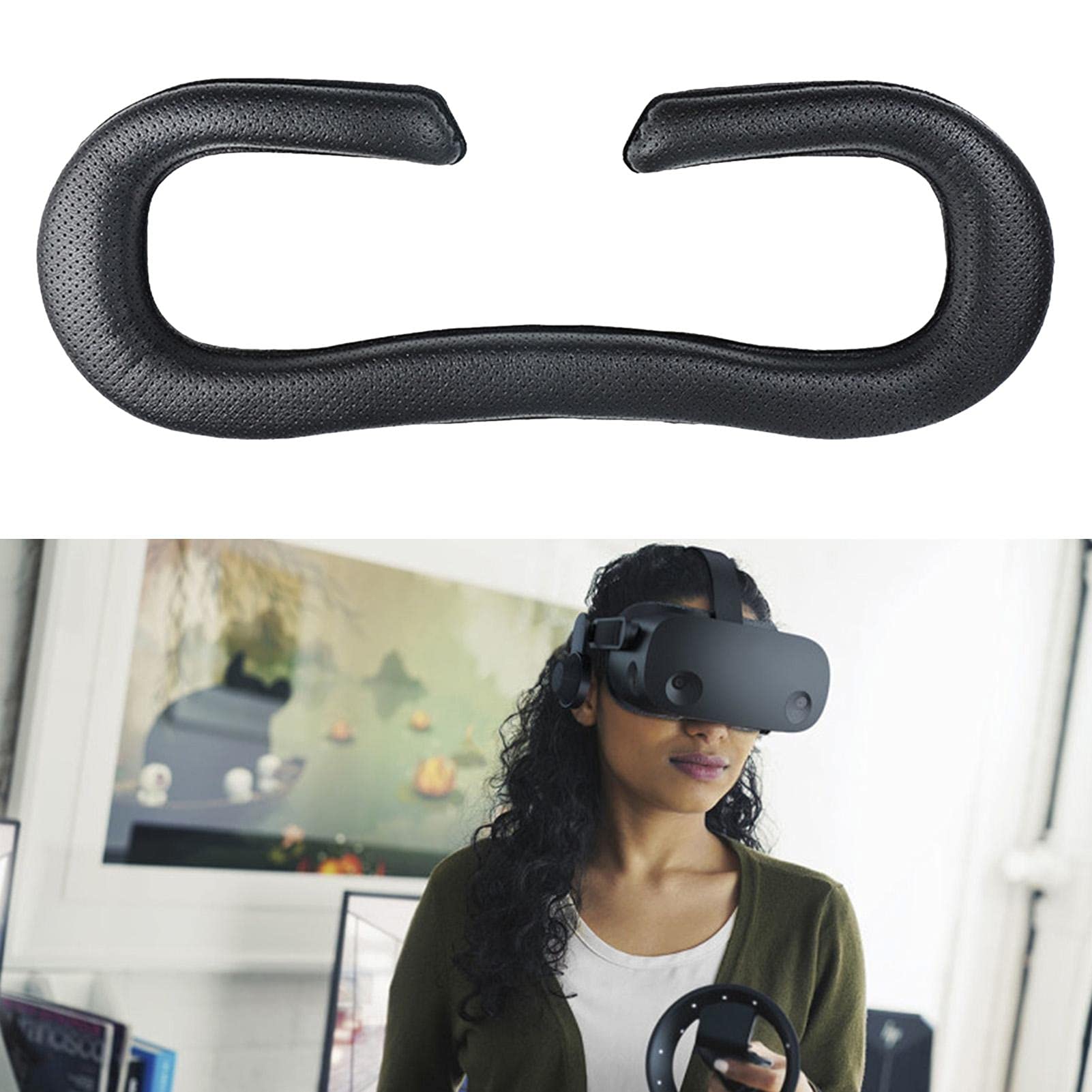 VR Face Cushion, VR Foam Pad, Leather VR Pad, Foam Pad Eye Mask Replacement for Reverb G2