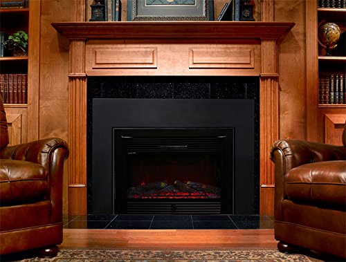 XtremepowerUS Electric Fireplace Insert w/Remote & Timer 28.5" 1500W Adjustable 3D Flame Space Heater Wall Firebox Indoor Stove Room Fake Place