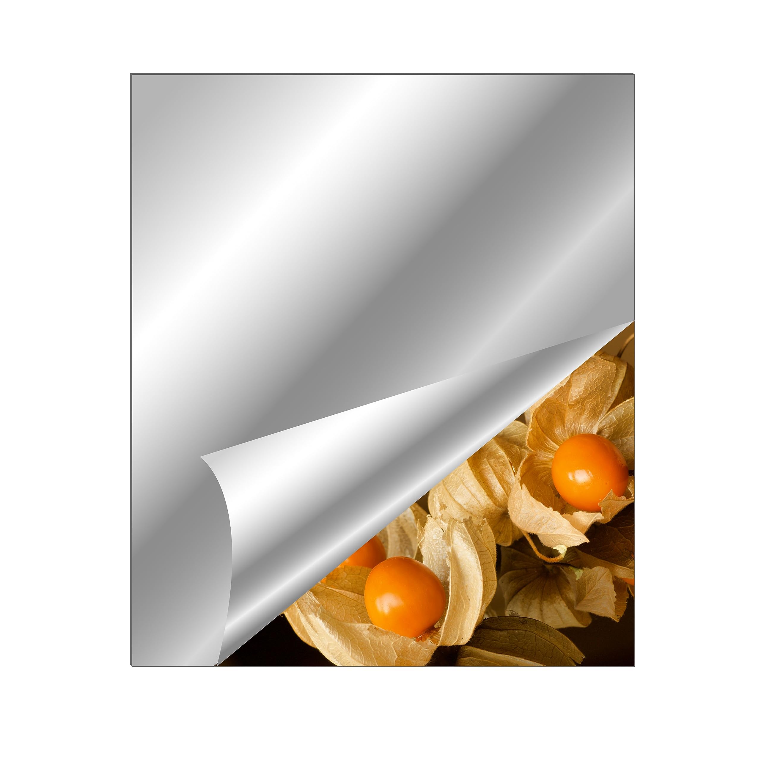 Speculux Acrylic Mirror Sheet - Self Adhesive Mirror Tiles - Wall Stickers - Mirror Stickers - Peel and Stick Mirror - Adhesive Mirror - Ceiling Mirrors for Bedroom - (12x14 inches)