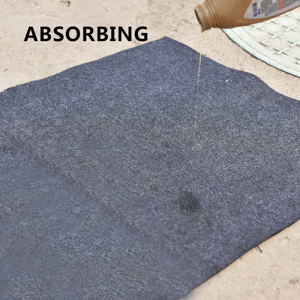 Under The Grill Mat,Absorbent Fabric Material,Washable,Reusable,Anti-slip and Waterproof Backing,Protection for Decks and Patios from Grease Splatter and Other Messes(36inches x 72inches)