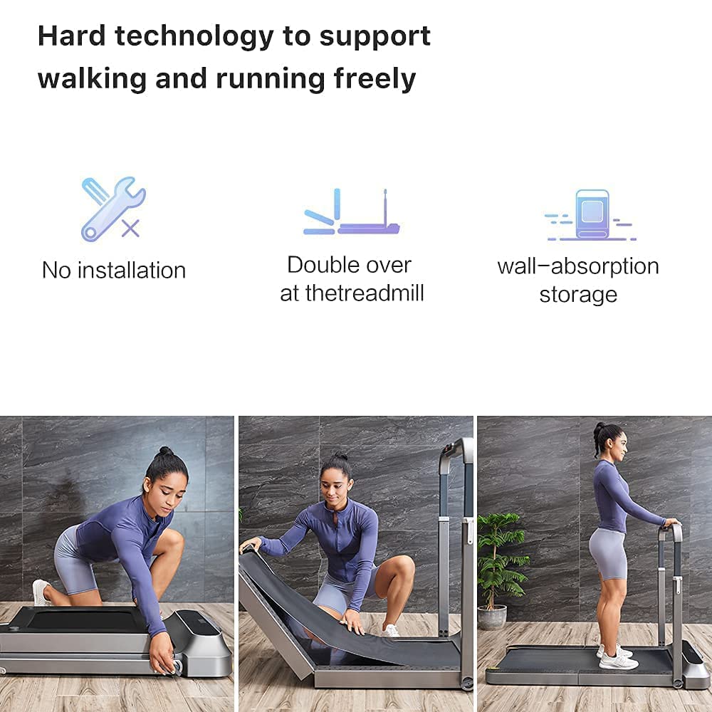 WalkingPad R2 Treadmill Running and Walking Folding Treadmill Manual Automatic Modes Foldable Walking Pad Non-Slip Smart LCD Display Fitness Equipment 0.5-7.5MPH