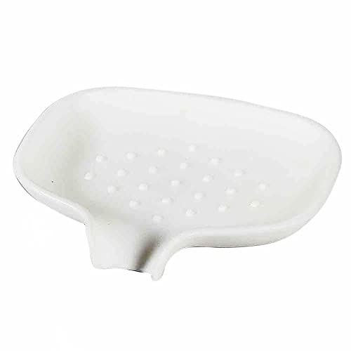 Soap Holder Set Non Slip Soap Holder Pad Soap Dishes for Bar Soap Self Draining Soap Tray for Shower Bathroom Kitchen Bathtub Keep Soap Dry Extend Soap Life (White)