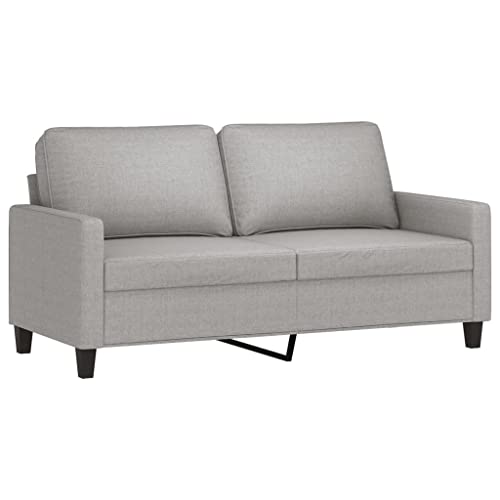 SKM 2-Seater Sofa Light Gray 55.1" Fabric (22 KG/48.4 LBS)-8701