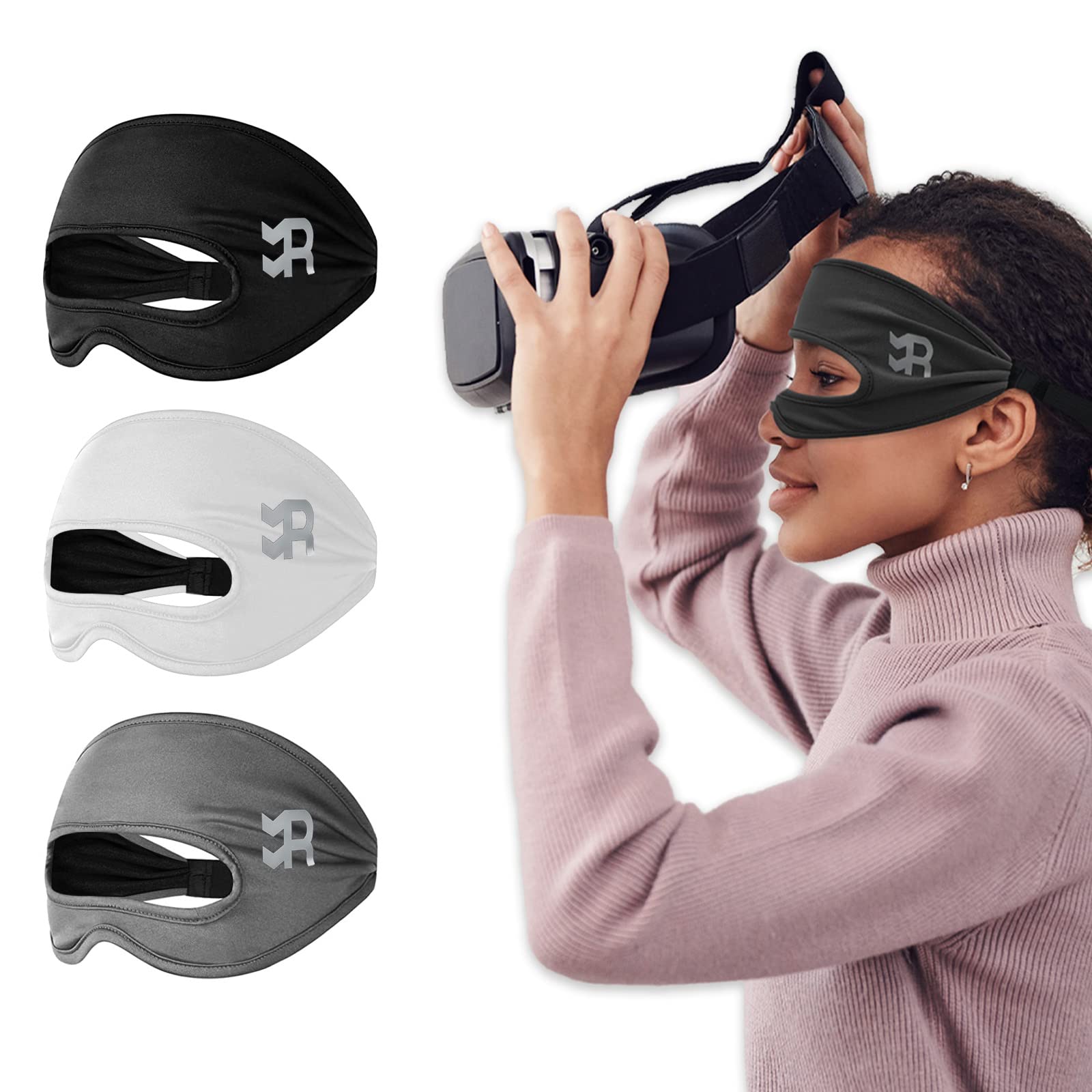VR Mask Sweat Band Facemask Compatible with Oculus Quest 2 Accessories (3pcs)