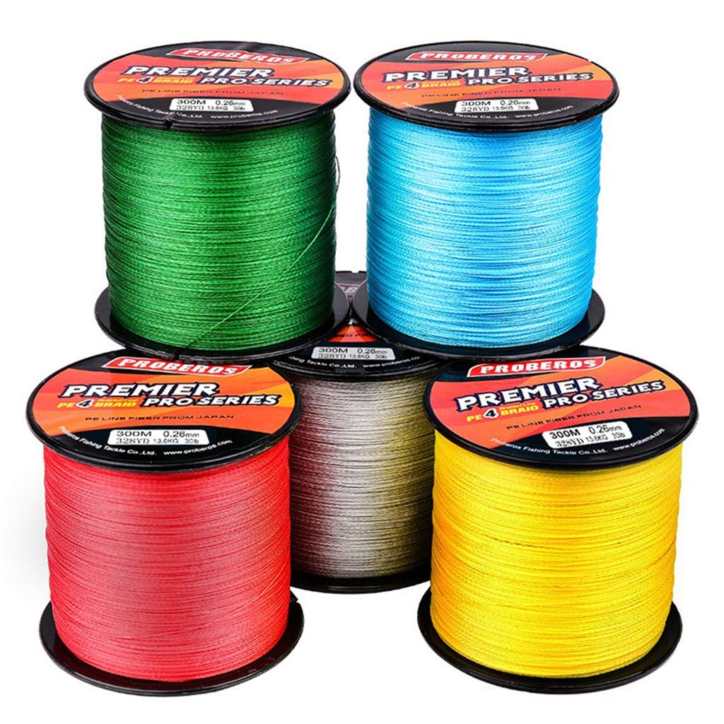 UNKN Fishing Line Super Strong Abrasion Resistant PE Braid Fishing Line 4 Strands 300M 30LB