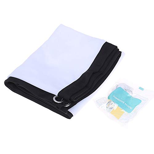 ZZBJ 100 Inch Foldable Projector Screen White Projection Screen 3D Movie for Outdoor Camping 16:9 Portable 1pc