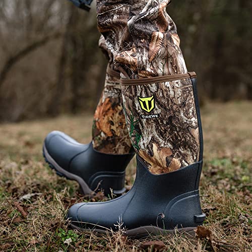 TIDEWE Hunting Boot for Men, Insulated Waterproof Durable 16" Men's Hunting Boot, 6mm Neoprene and Rubber Outdoor Boot US Size 14