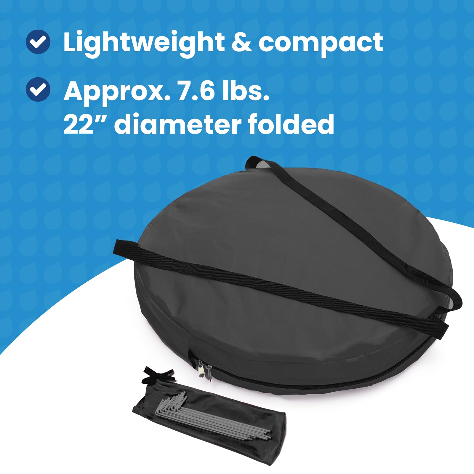WeatherPod Large 1-Person Pod – Pop-Up Weather Pod, Protection from Cold, Wind and Rain - Black