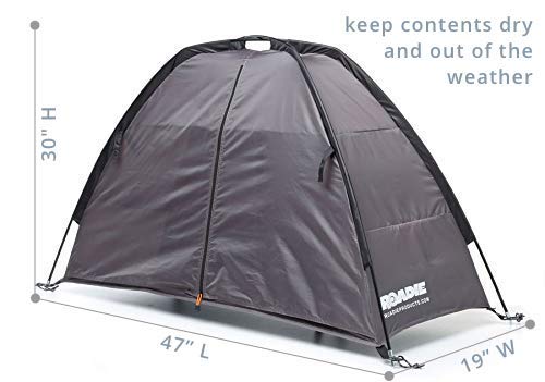 Tent & RV Camping Organizer with Zippered Flap, 9-Shelf Storage. Used as an RV Shoe Organizer or Tent Organizer for Your Camping Gear and Accessories. (Patent Pending)