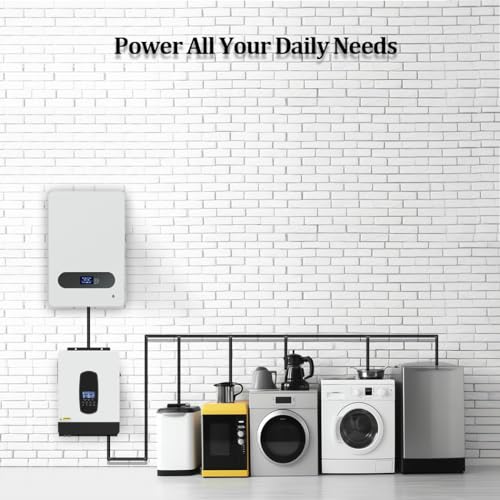 Y&H 3200W Solar Hybrid Inverter DC24V to AC230V,Off-Grid Pure Sine Wave Inverter with 80A MPPT Solar Charger+AC Charger,Max PV 3000W DC55-450V Input,fit for 24V Lead-Acid/Lithium Battery